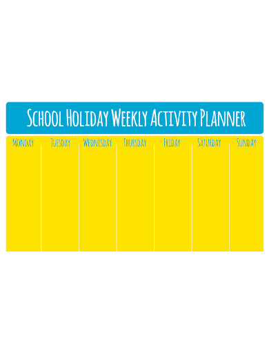 10+ School Holiday Planner Templates in PDF | Word