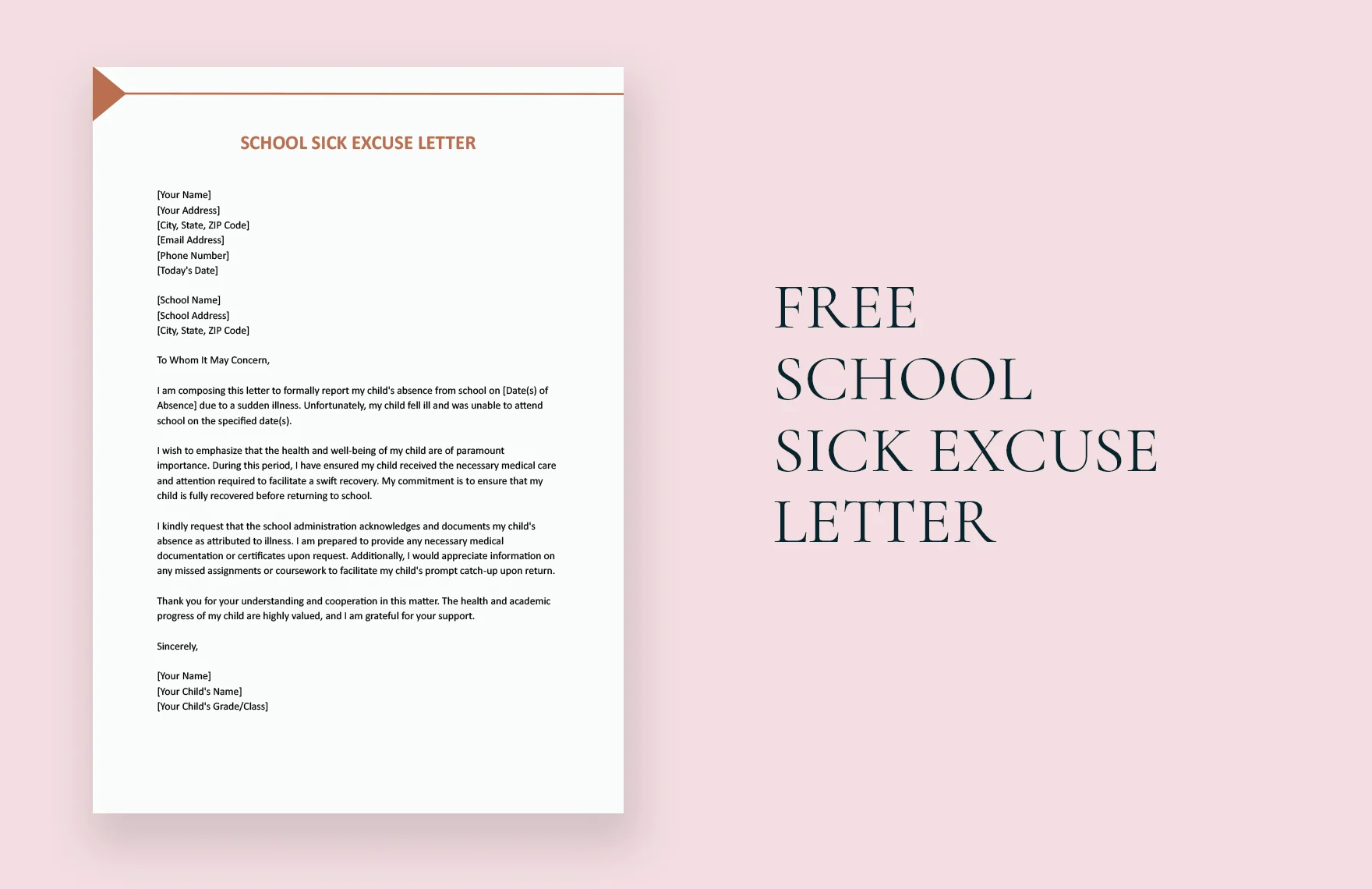 Free 19+ School Excuse Letter Templates, PDF, DOC