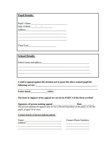 8+ School Appeal Letter Templates in PDF | DOC