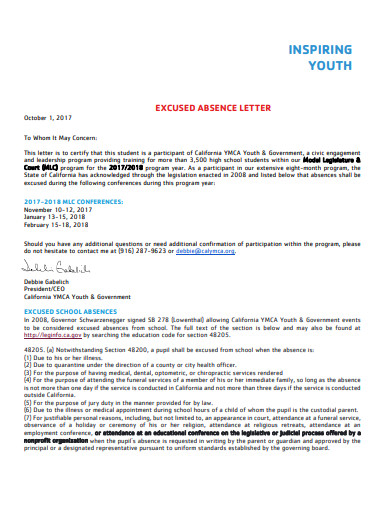 Free 19+ School Excuse Letter Templates, PDF, DOC