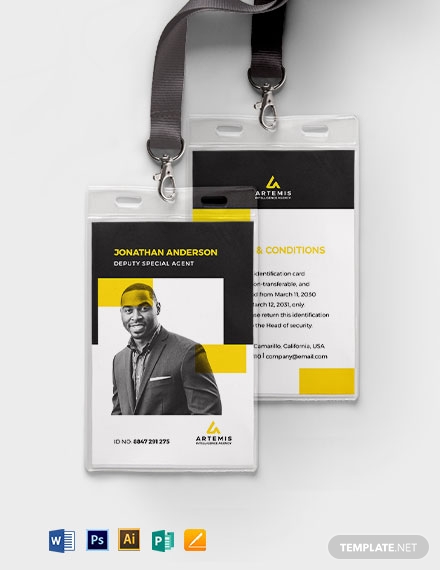 11+ Agent ID Card in Illustrator | MS Word | Pages | Photoshop ...