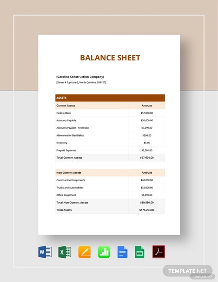 Balance Sheet Format 21 Free PDF Documents Download