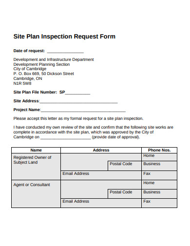 10+ Inspection Request Form Templates in PDF | DOC