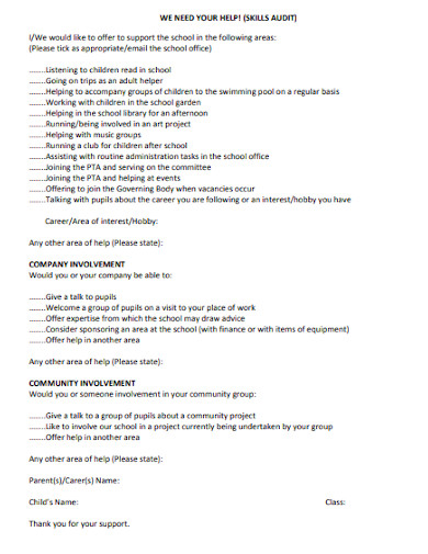 11 Skills Audit Form Templates In Pdf Word 