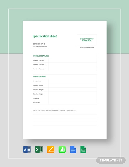 11+ Spec Sheet Templates - PDF, DOC