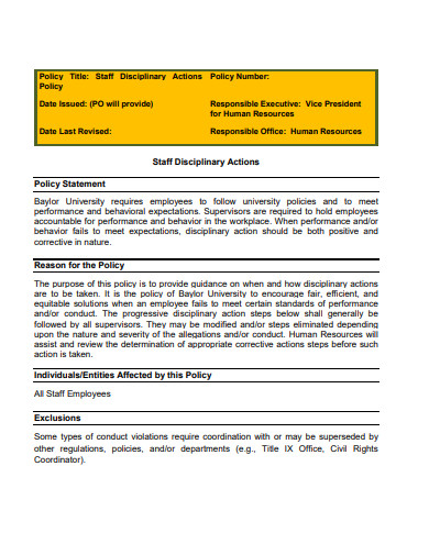 11+ Disciplinary Statement Templates in PDF | DOC