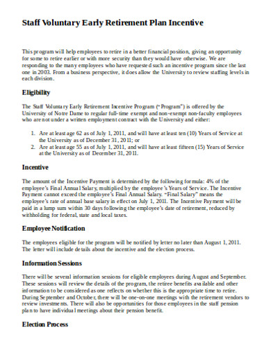 12 Early Retirement Plan Templates In PDF DOC