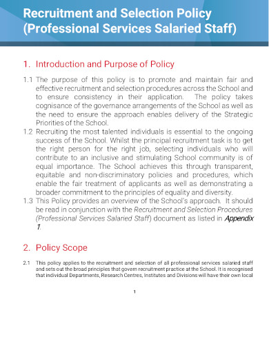 13+ Recruitment Policy Templates in PDF | MS Word