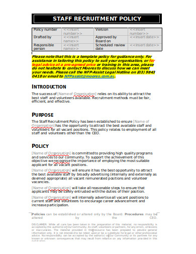 13+ Recruitment Policy Templates in PDF | MS Word