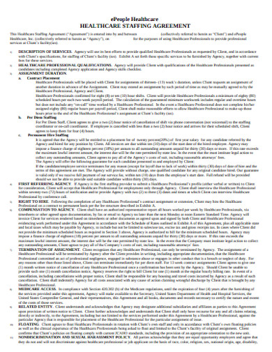 10+ Staffing Agency Agreement Templates in PDF | WORD