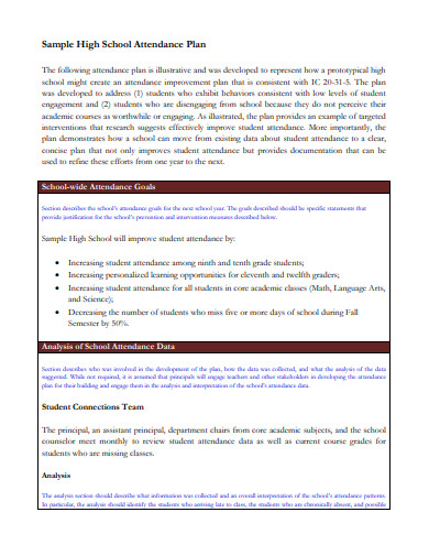 10+ Attendance Improvement Plan Templates in PDF | DOC