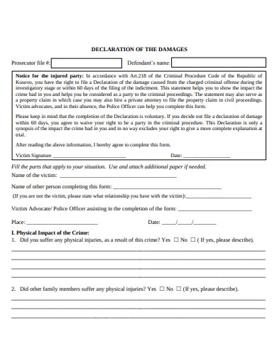 10+ Statement of Damages Templates in PDF | DOC