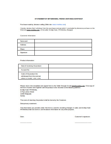 9+ Statement of Withdrawal Templates in DOC | PDF