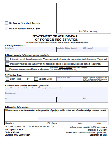 9+ Statement of Withdrawal Templates in DOC | PDF