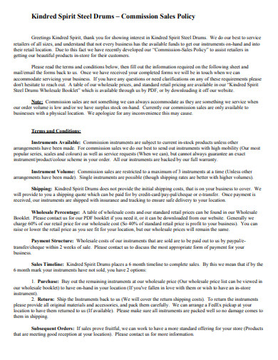 12+ Sales Commission Policy Templates in PDF | MS Word | Pages