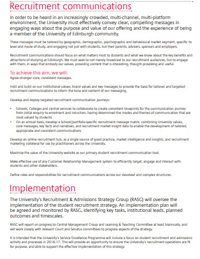 10+ Student Recruitment Plan Templates in PDF | MS Word