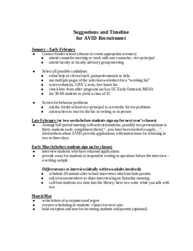 10+ Recruitment Process Timeline Templates in PDF | MS Word