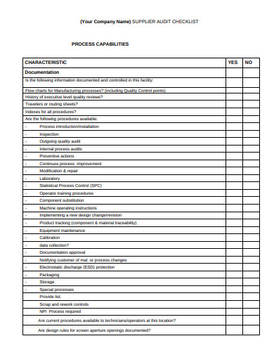 18+ Process Audit Checklist Templates in Excel | PDF