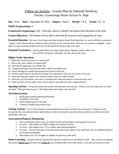 11+ Cosmetology Lesson Plan Templates in PDF | DOC