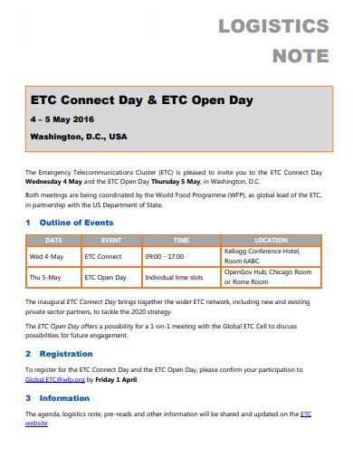 11+ Logistics Note Templates in PDF | MS Word