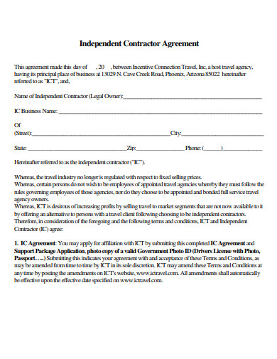 5+ Travel Agency Contract Templates in PDF | WORD