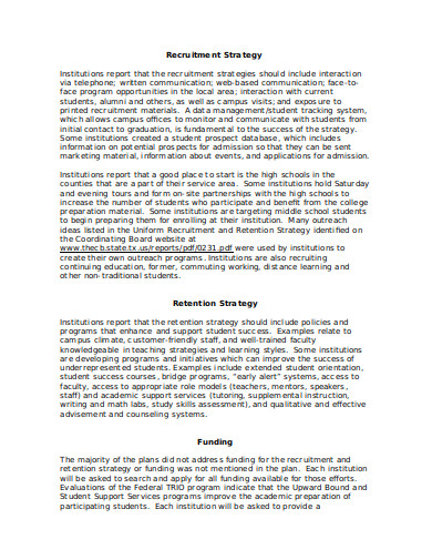 10+ Recruitment and Retention Plan Templates in PDF | MS Word