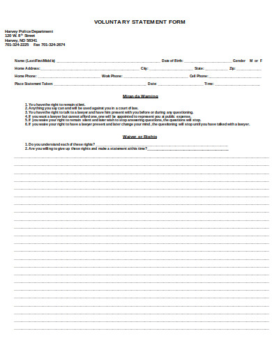 10+ Voluntary Statement Templates in PDF | DOC