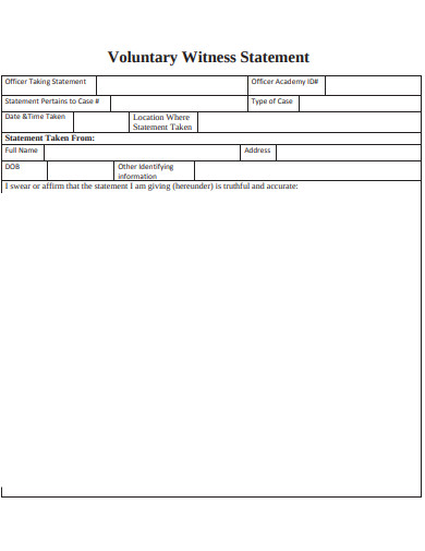 10+ Voluntary Statement Templates in PDF | DOC