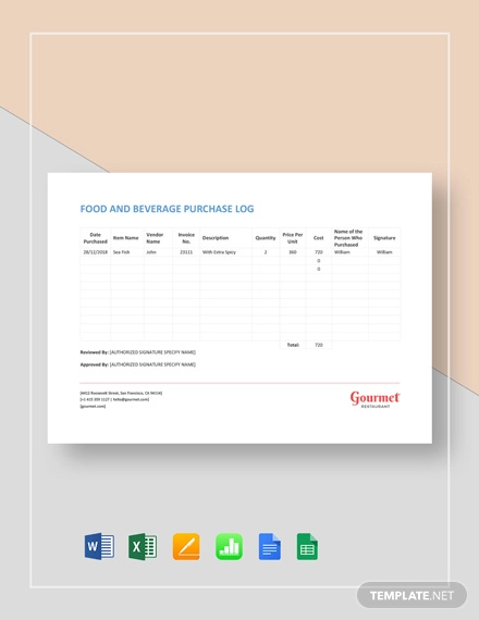33+ Food Log Templates - DOC, PDF, Excel