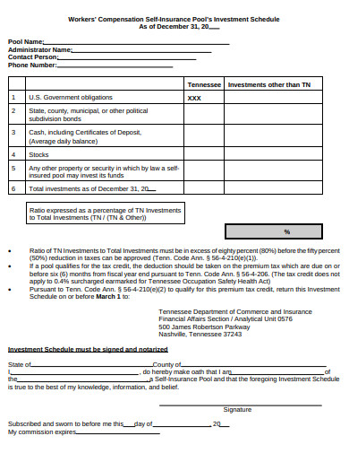 FREE 11+ Investment Schedule Templates in PDF | XLS | MS Word