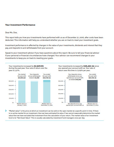 11+ Investment Performance Report Templates in PDF | DOC