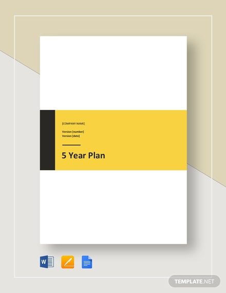 7 Five Year Plan Templates In Google Docs Word Pages PDF