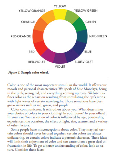 Color Wheel Charts - 14+ PDF Documents Download