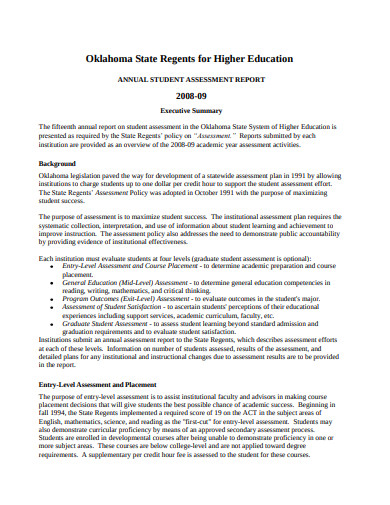 9+ Student Assessment Reports Templates in PDF | Word