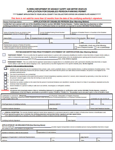 11+ Parking Permit Application Templates in PDF | DOC