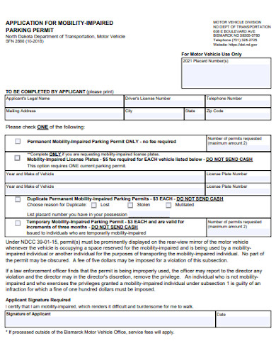 11+ Parking Permit Application Templates in PDF | DOC