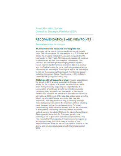 10+ Asset Allocation Templates in PDF | DOC