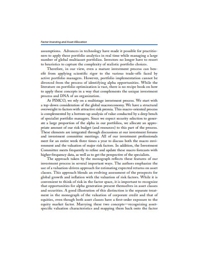 10+ Asset Allocation Templates in PDF | DOC