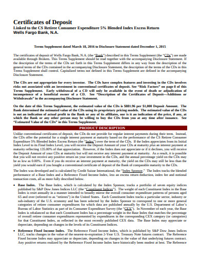 10+ Certificates of Deposit Templates in PDF | DOC