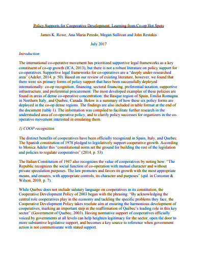 10+ Cooperative Policy Templates in PDF | DOC