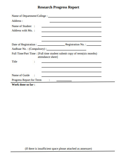 12+ Research Progress Report Templates in PDF | MS Word