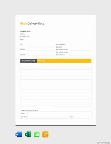 37+ Delivery Note Templates - PDF, Docs, Word