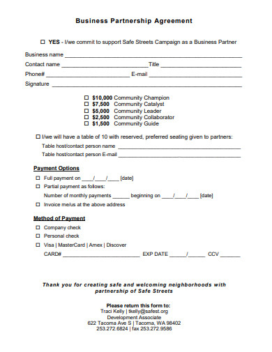 8+ Event Partnership Agreement Templates in PDF | DOC