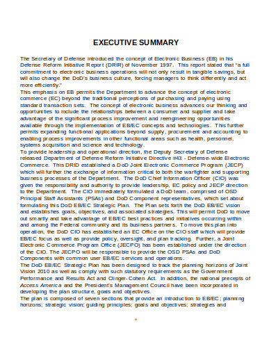 FREE 10 Research Executive Summary Templates In PDF MS Word