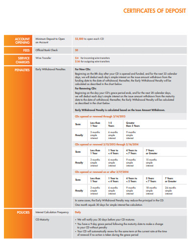 10+ Certificates of Deposit Templates in PDF | DOC