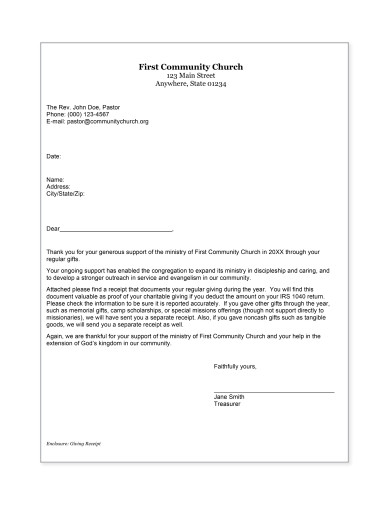 10 Church Donation Receipt Templates In PDF DOC