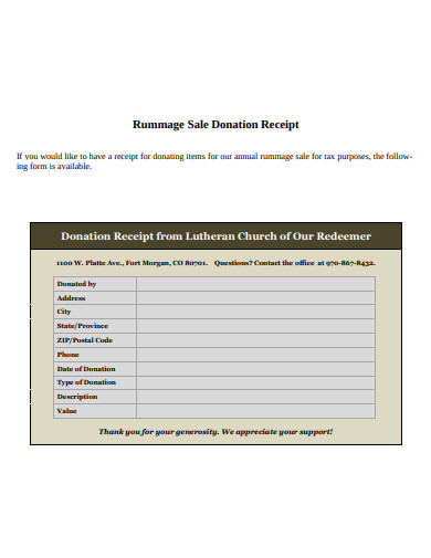 10+ Church Donation Receipt Templates in PDF | DOC