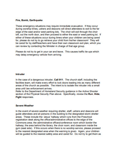 5+ Church Security Plan Templates in PDF