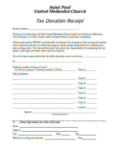 10+ Church Donation Receipt Templates in PDF | DOC