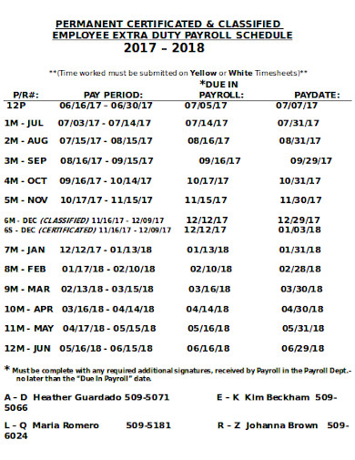 11+ Classified Employee Salary Schedule Templates in PDF | Doc